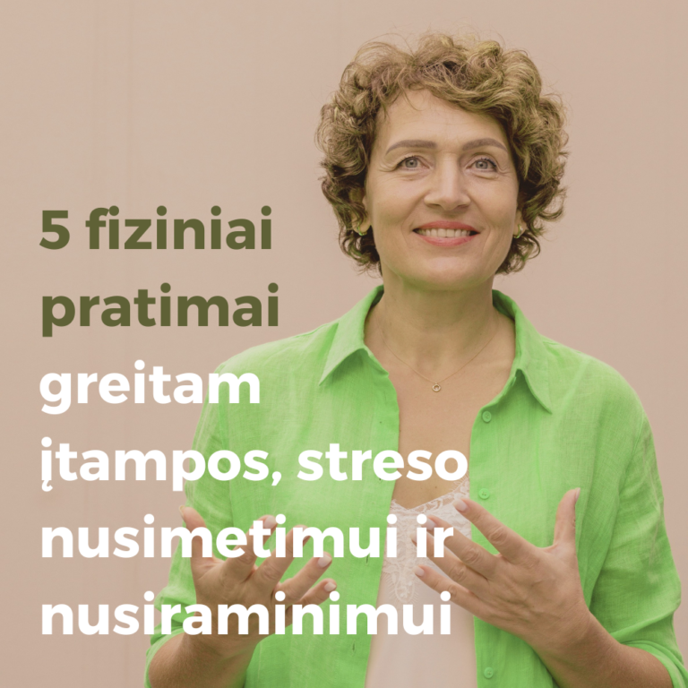 5 streso valdymo pratimai | Rita Regale